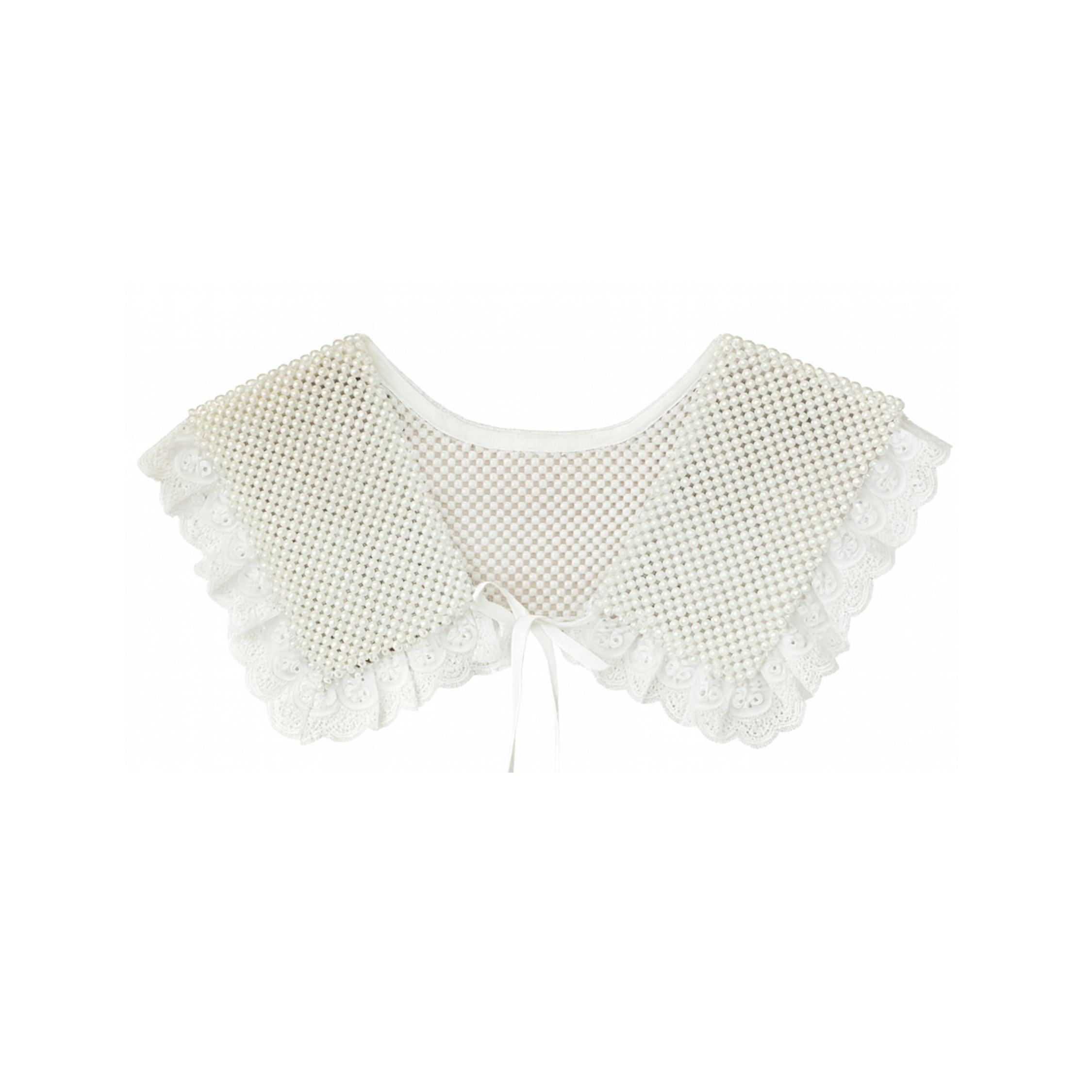 Moonlight Lace Collar – Elegant Pearl & Lace Necklace | BAIJAN – baijan